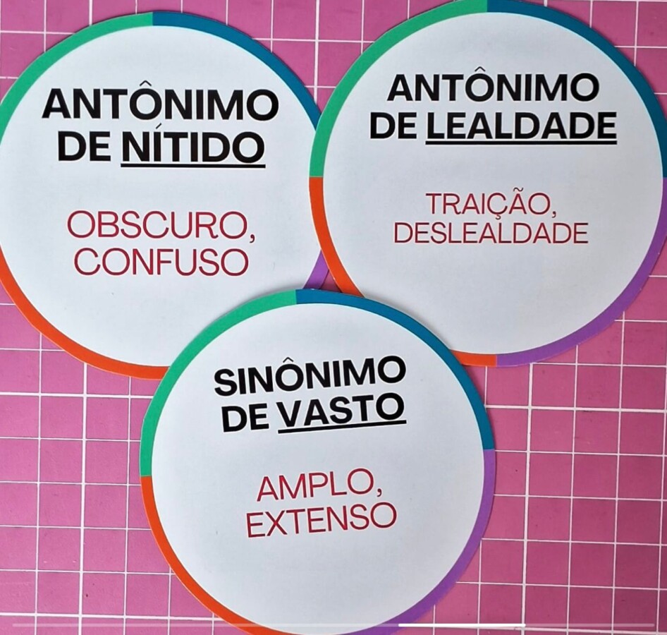 Bingo sinônimos e antônimos - Aula Interativa